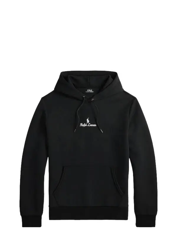Polo Ralph Lauren Logo Embroidered Hoodie - Black