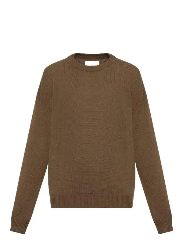 JIL SANDER Crewneck Knitted Jumper - Brown