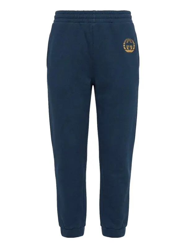 Gucci Logo-print Cotton Track Pants - Blue