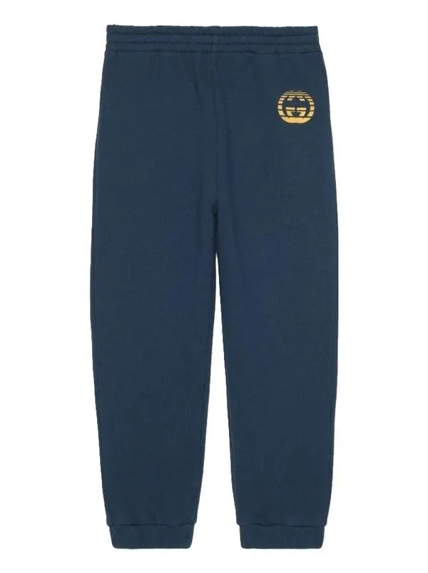 Gucci Logo-print Cotton Track Pants - Blue