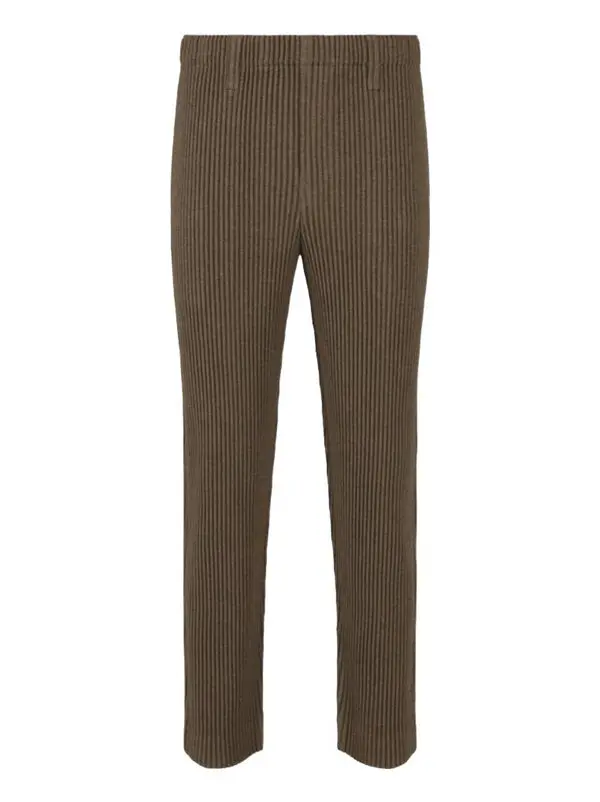 Issey Miyake Pleated Casual Pants - Brown