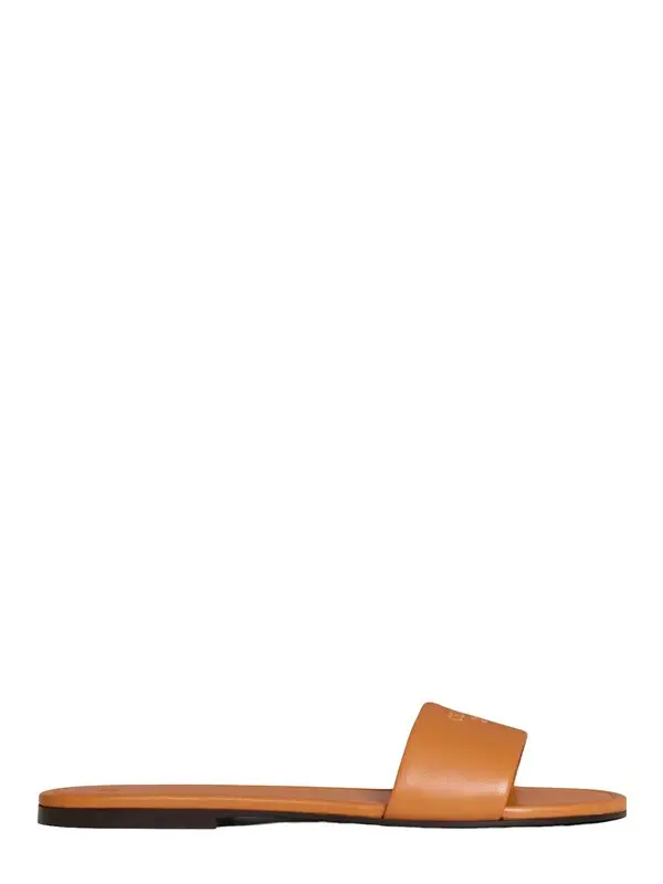 Celine Coast Mule In Lambskin - Brown