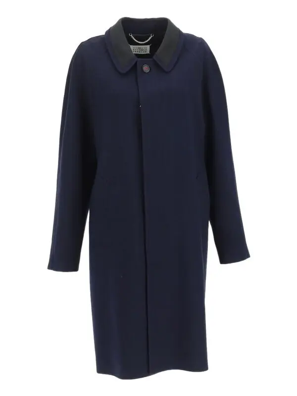 MAISON MARGIELA Four-stitch Detailed Long Coat - Black