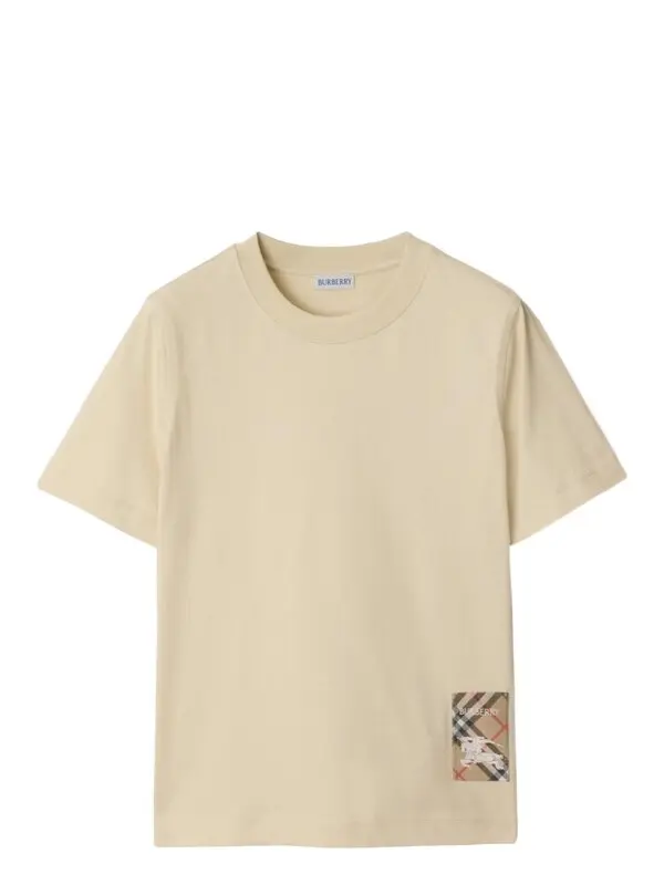 Burberry Vintage Check Patch Crewneck T-shirt - Nutmeg