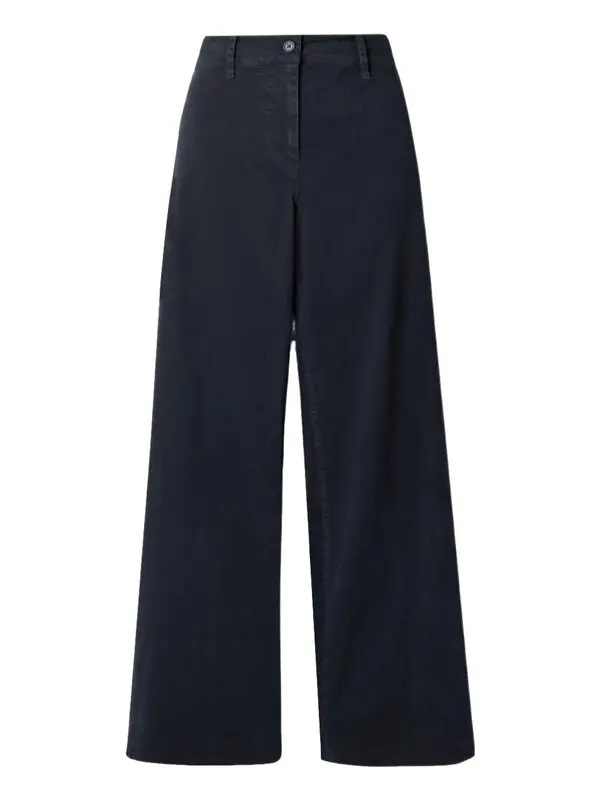 NILI LOTAN High-waisted Wide-leg Pants - Midnight Blue