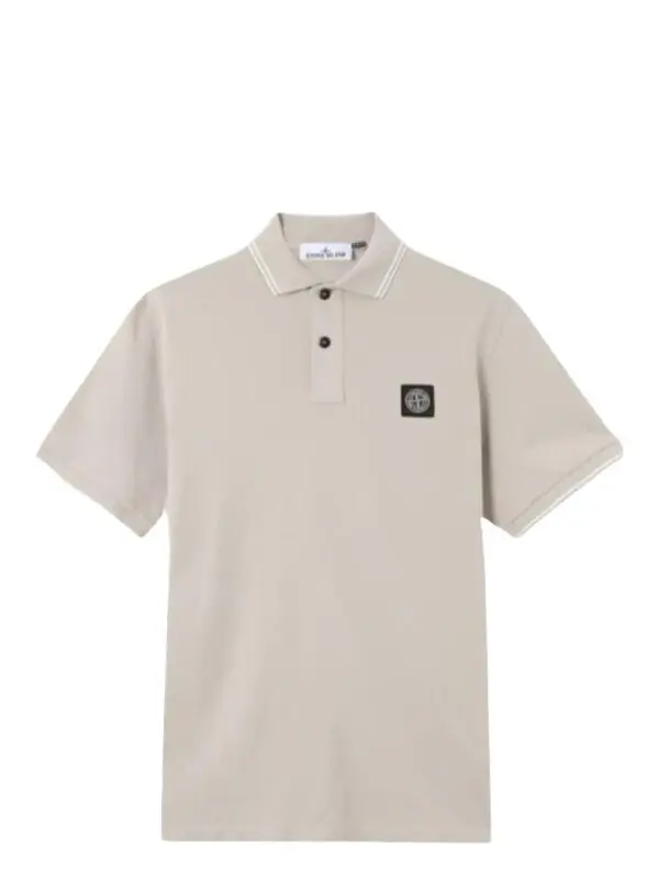 Stone Island Logo Patch Short-sleeved Polo Shirt - No