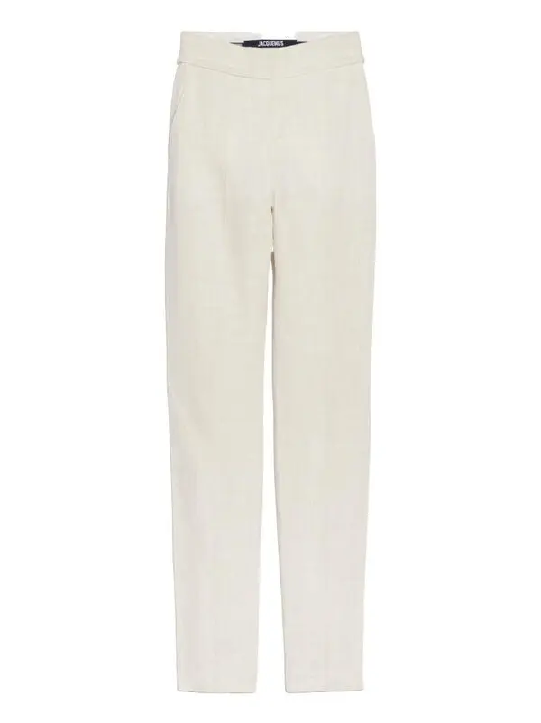 Jacquemus Side Split Tailored Tapered-leg Trousers - White