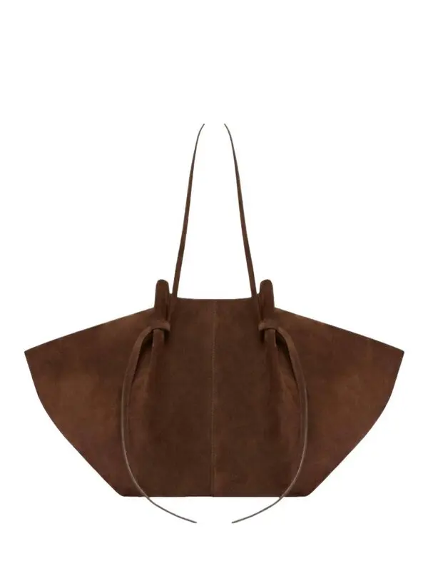 Yuzefi Large Mochi Suede Tote - Chocolate