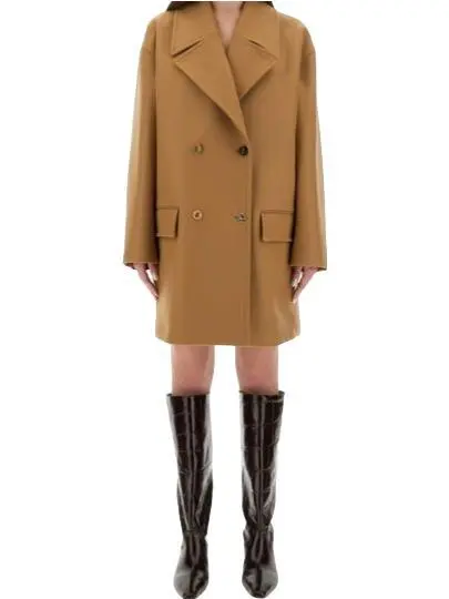 Moschino Double-breasted Midi Coat - Beige