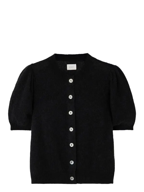 DÔEN Short-sleeved Cardigan - Black