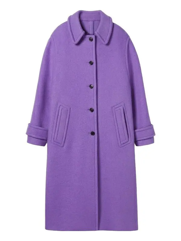 Gucci Collared Button-up Coat - Purple
