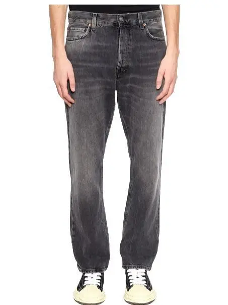 HAIKURE Five-pocket Straight Leg Denim Trousers - Black
