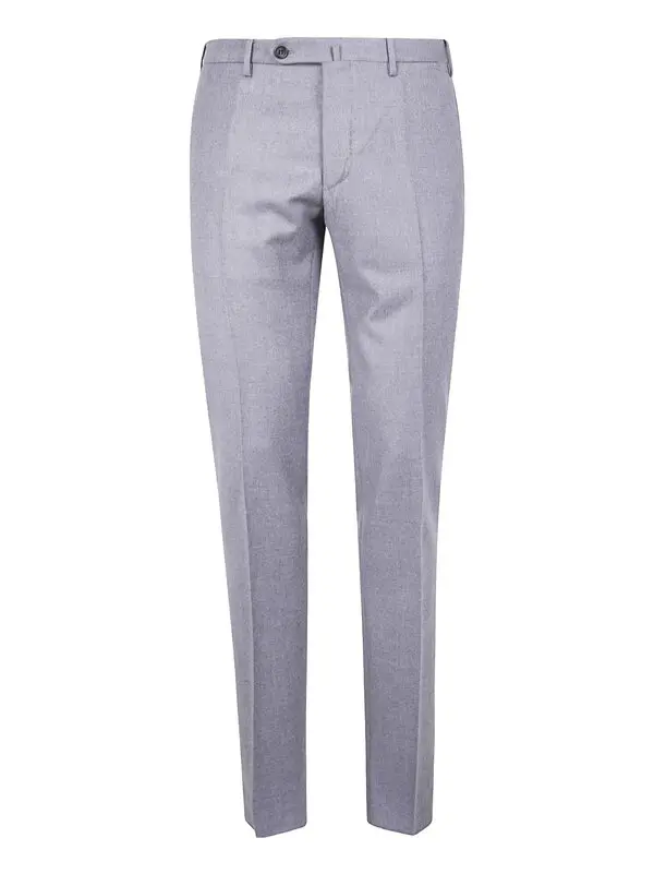 Incotex Belted Wool-blend Pants - Gray