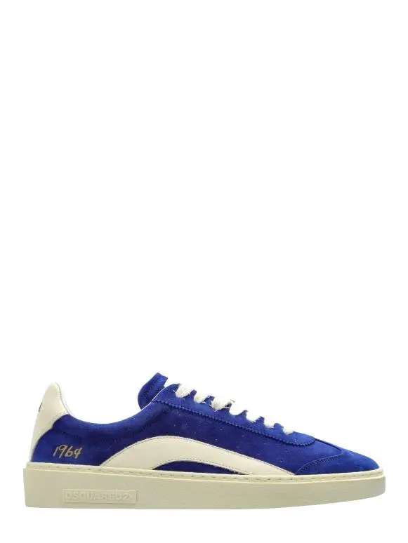 Dsquared2 Round Toe Lace-up Sneakers - Navy Blue