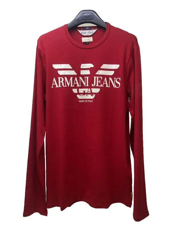 Emporio Armani Logo Round Neck T-shirt - Red