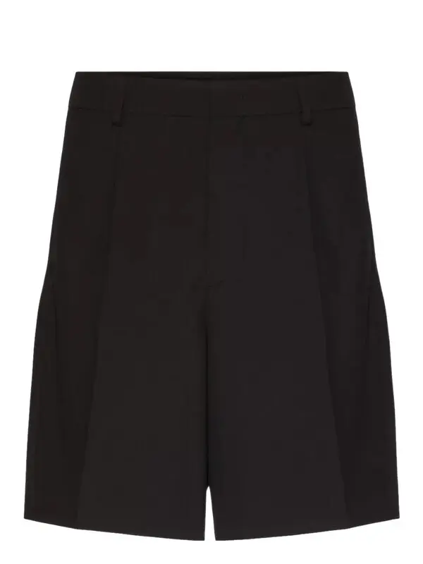 Valentino Garavani Mid-rise Bermuda Shorts - Black