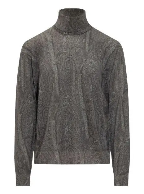 Etro Paisley Jacquard Turtleneck Jumper - Black