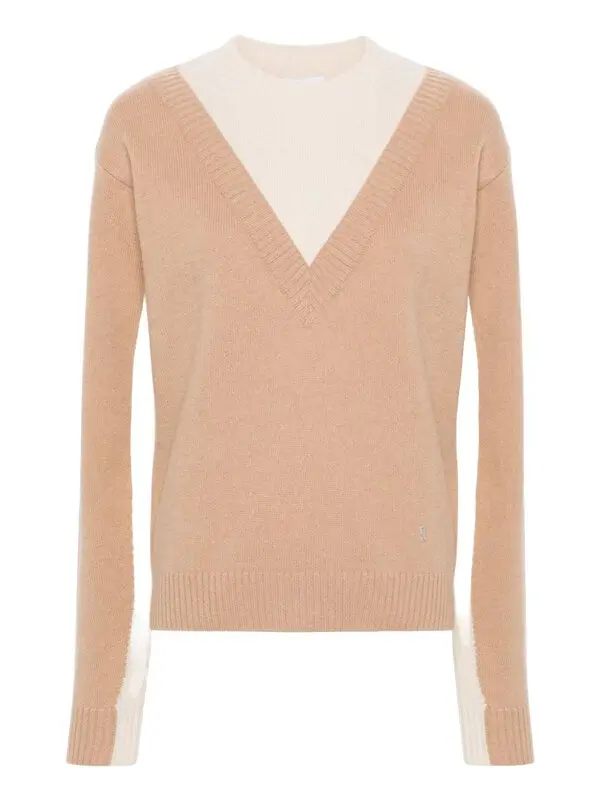 Rabanne Layered Crewneck Jumper - Nude