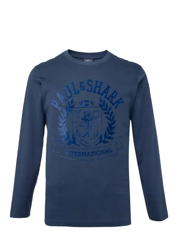 PAUL  SHARK T-shirt With Round Neck And Long Sleeves - Blue