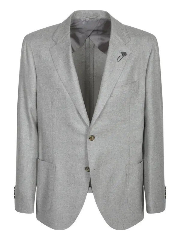 LARDINI Single-breasted Tailored Blazer - Grey