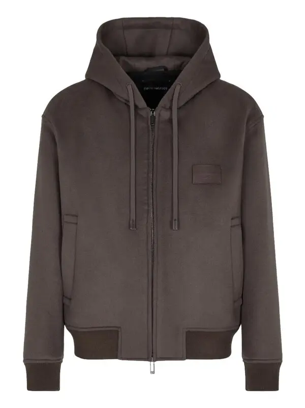Emporio Armani Hooded Zip-up Jacket - Black