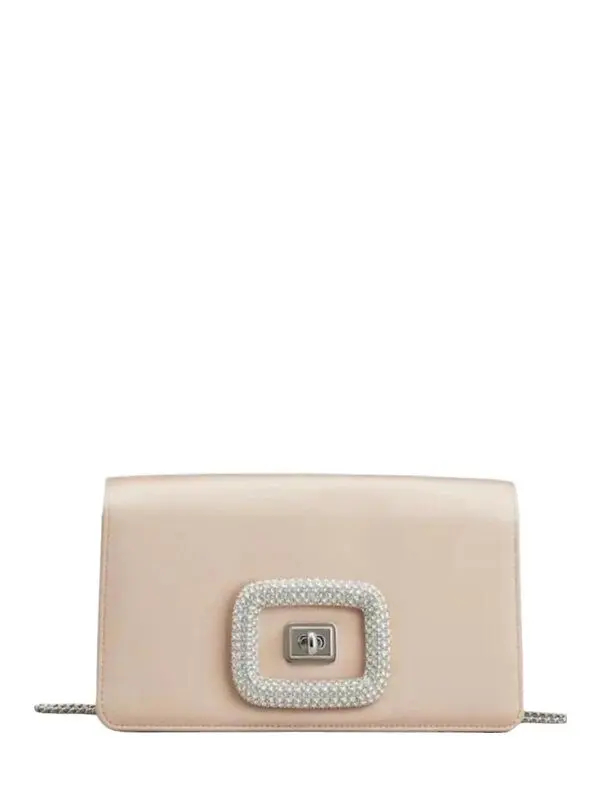 ROGER VIVIER Mini Choc Jewel Crossbody Bag - Nude