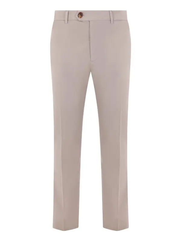 Brunello Cucinelli Italian Fit Gabardine Trousers - Grey
