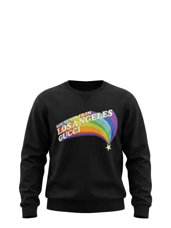 Gucci Logo Printed Hoodie - Black