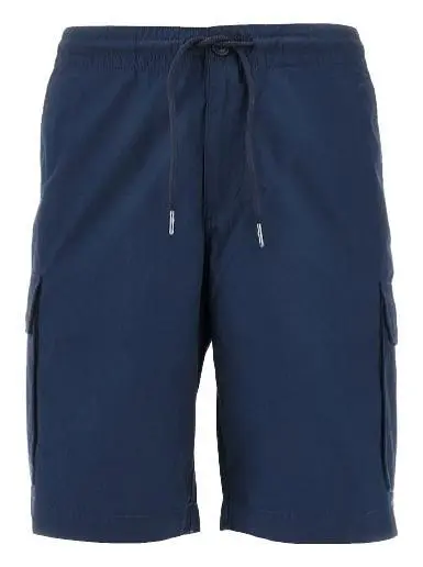 Emporio Armani Button Detailed Drawstring Shorts - Blue