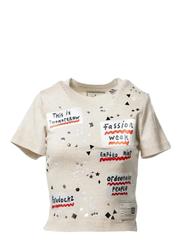 Mihara Yasuhiro Distressed Graphic T-shirt - White
