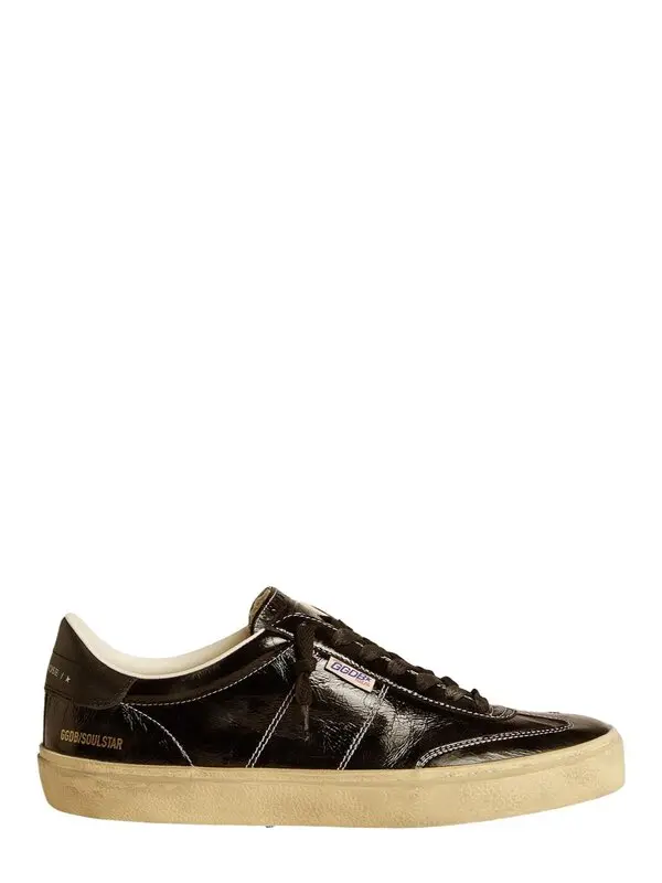 GOLDEN GOOSE Soul Star Patent Leather Sneakers - Black