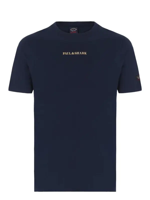 PAUL  SHARK Logo Pattern T-shirt - Black