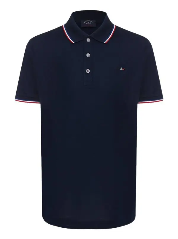 PAUL  SHARK Logo Short-sleeved Polo Shirt - Black