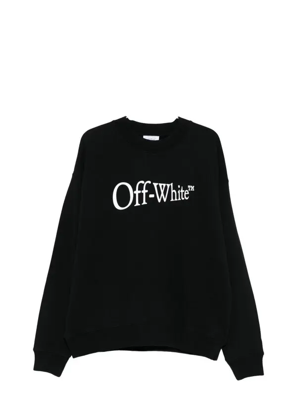 Off-White Logo Printed Crewneck Sweatshirt - Black