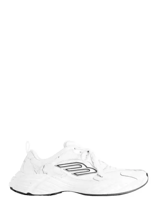 Balenciaga Monday Low-top Lace-up Sneakers - White/black/gray