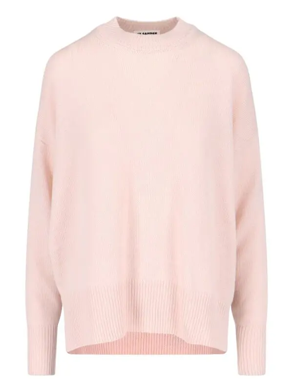 JIL SANDER Crewneck Knitted Jumper - Pink