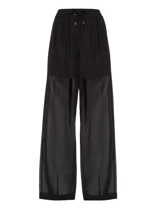 Brunello Cucinelli Organza Track Trousers - Black