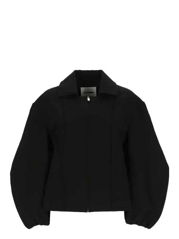 JIL SANDER Lapel Long-sleeved Jacket - Black