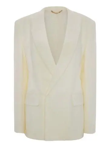 Victoria Beckham Double-breasted Tailored Blazer - White