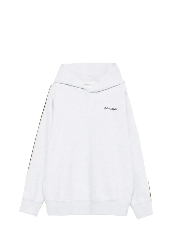 Palm Angels Striped Detail Hoodie - White