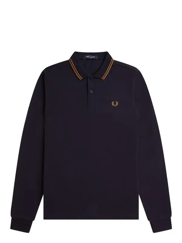 Fred Perry Logo-embroidered Cotton Polo Shirt - Black