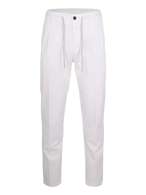 Eleventy Drawstring Tapered Trousers - White