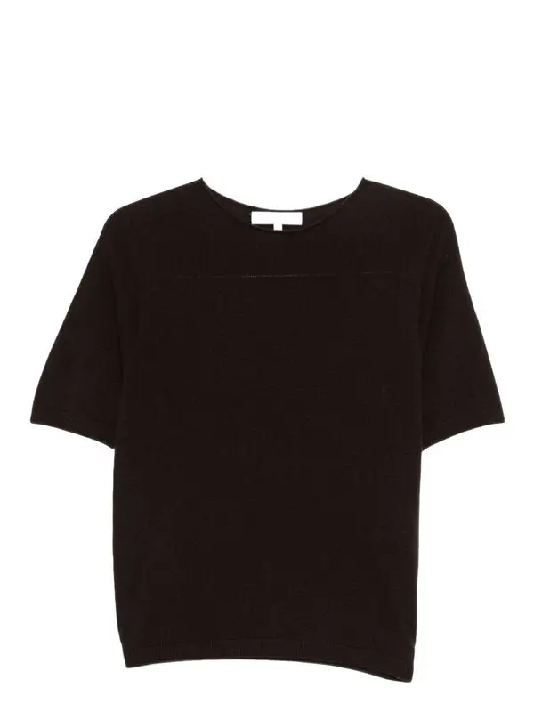 Antonelli Firenze Short-sleeved Knitted T-shirt - Black