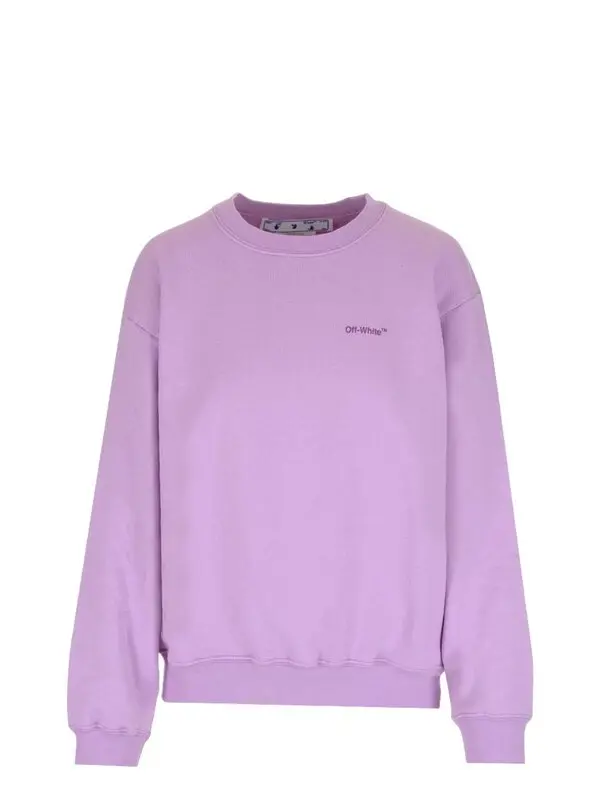 Off-White Diag-stripe Print Sweatshirt - Purple