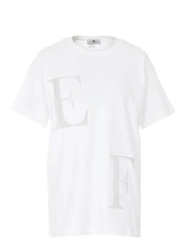 Elisabetta Franchi Logo Embroidered T-shirt - White