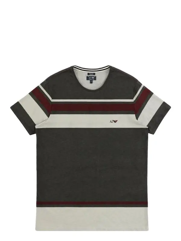 Emporio Armani Round Collar Logo T-shirt - Black