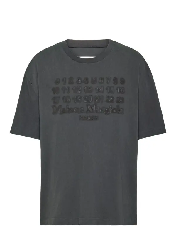 MAISON MARGIELA Embroidered Logo T-shirt - Black
