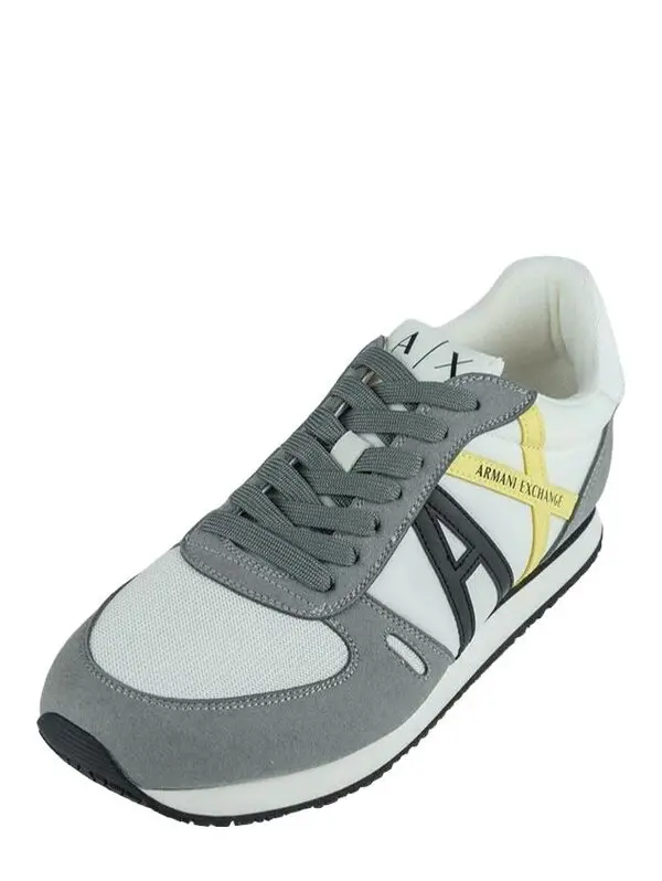 Armani Exchange Panelled Sneakers - Gray