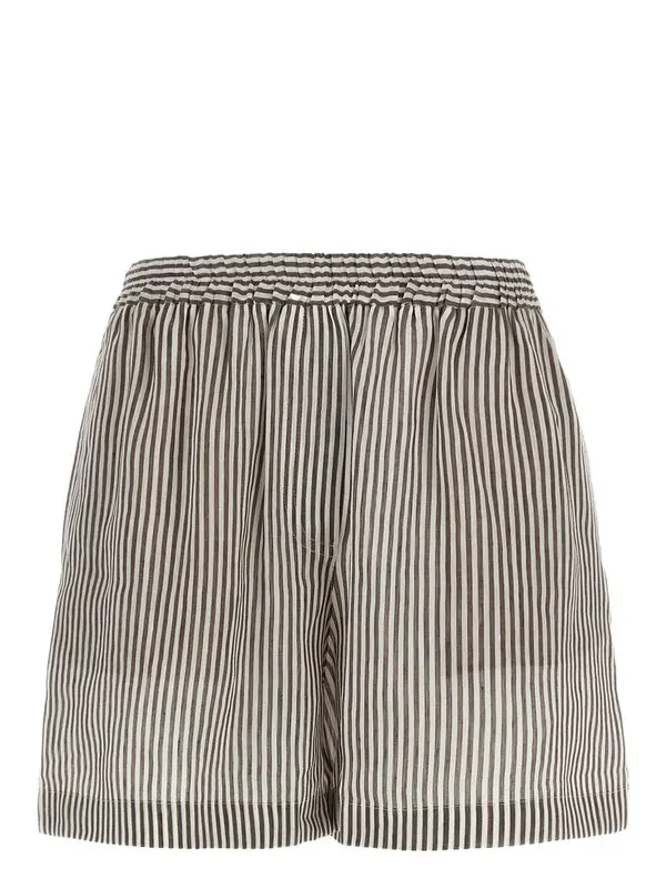 Brunello Cucinelli Striped Relaxed Fit Shorts - Multi-color
