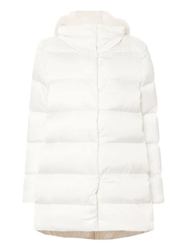 Herno Hooded Quilted Down Coat - White